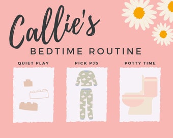 Personalized Bedtime Routine Chart - Etsy