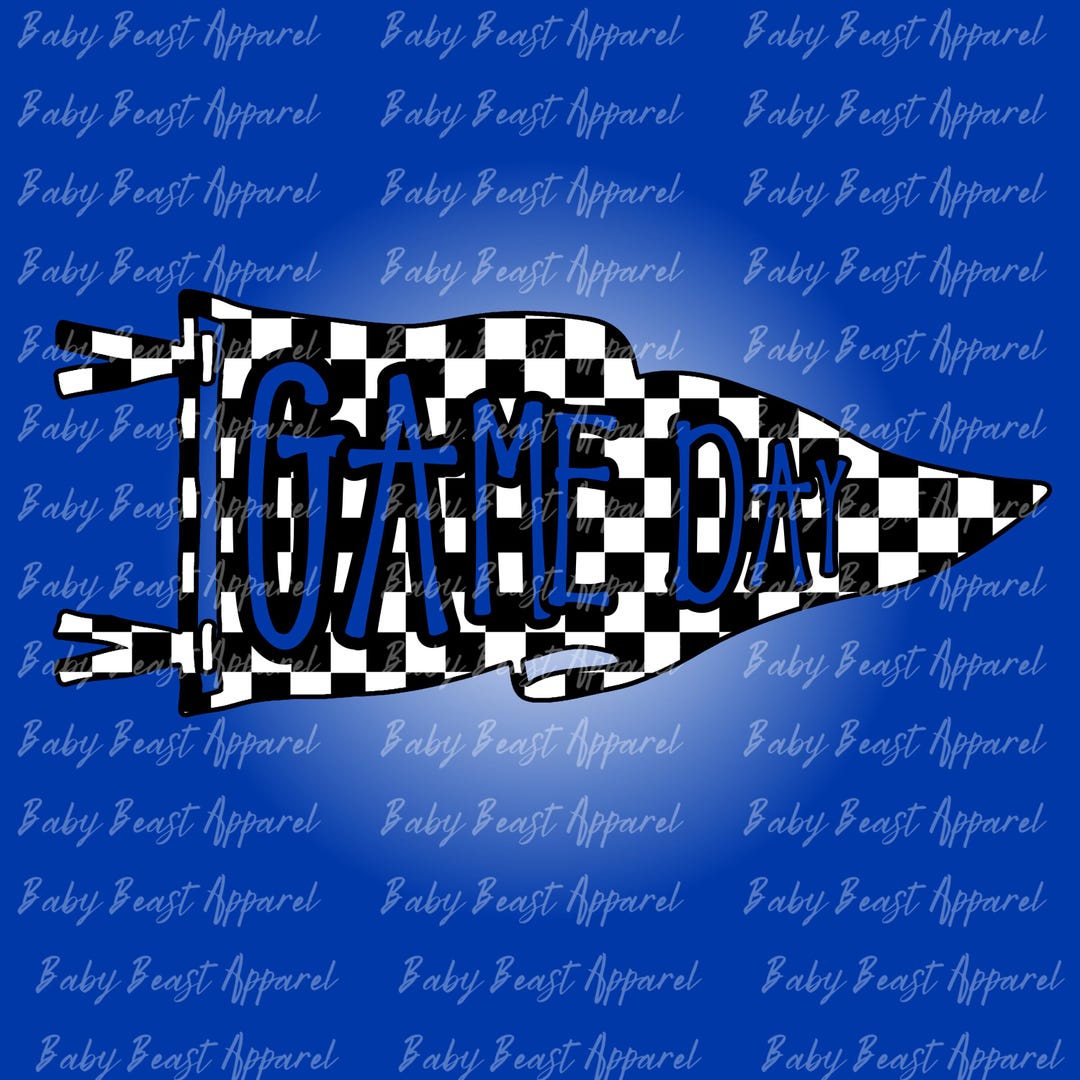 Custom Team Game Day Checkered Flag PNG - Etsy