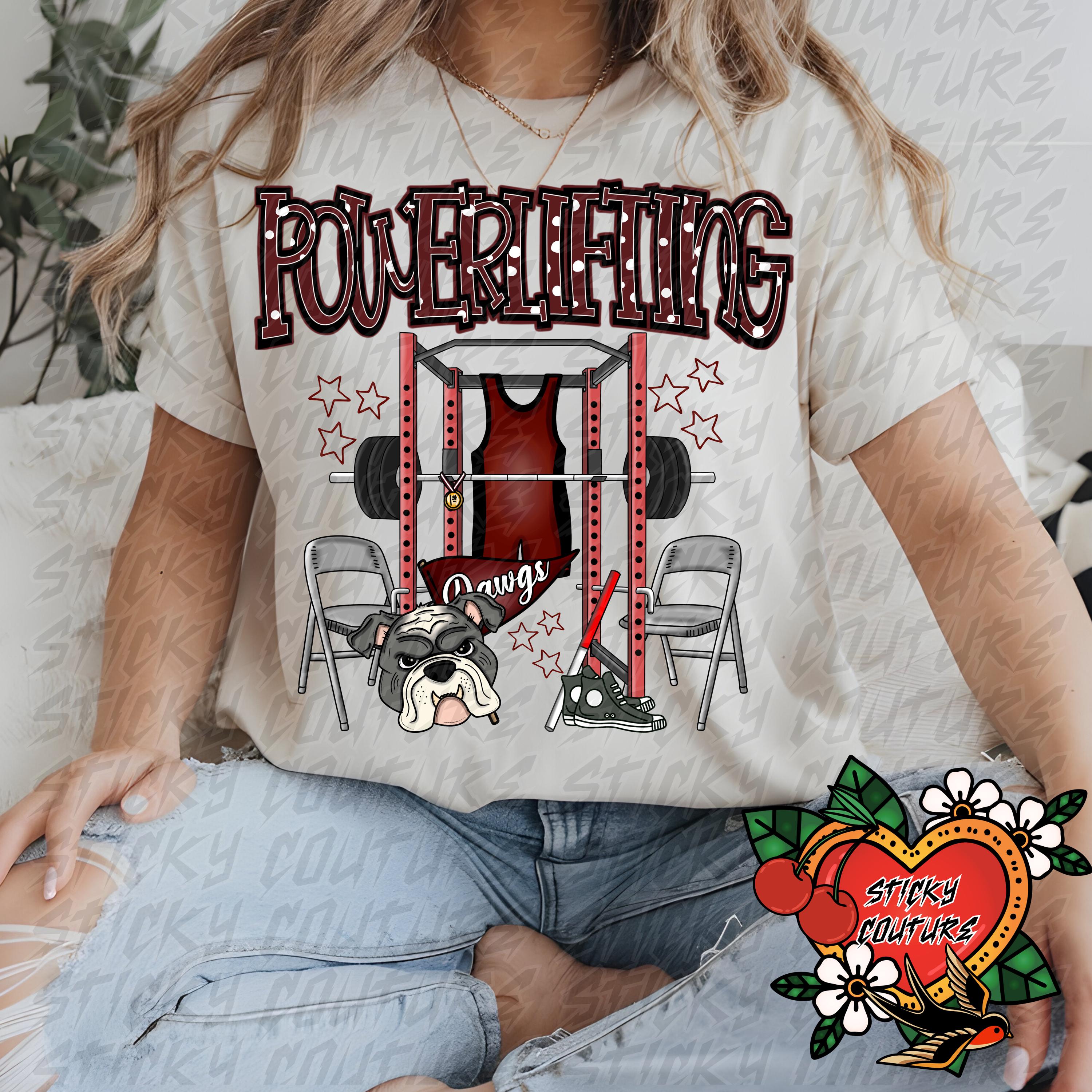 Original Creator Custom Powerlifting Mascot Colors Hand Drawn Doodle ...