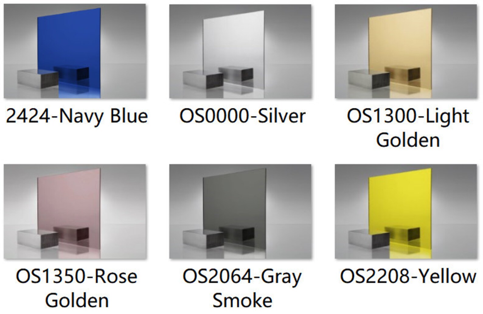 Full Sets of Acrylic PMMA One-Sided Color Mirrors with All 6 | Etsy