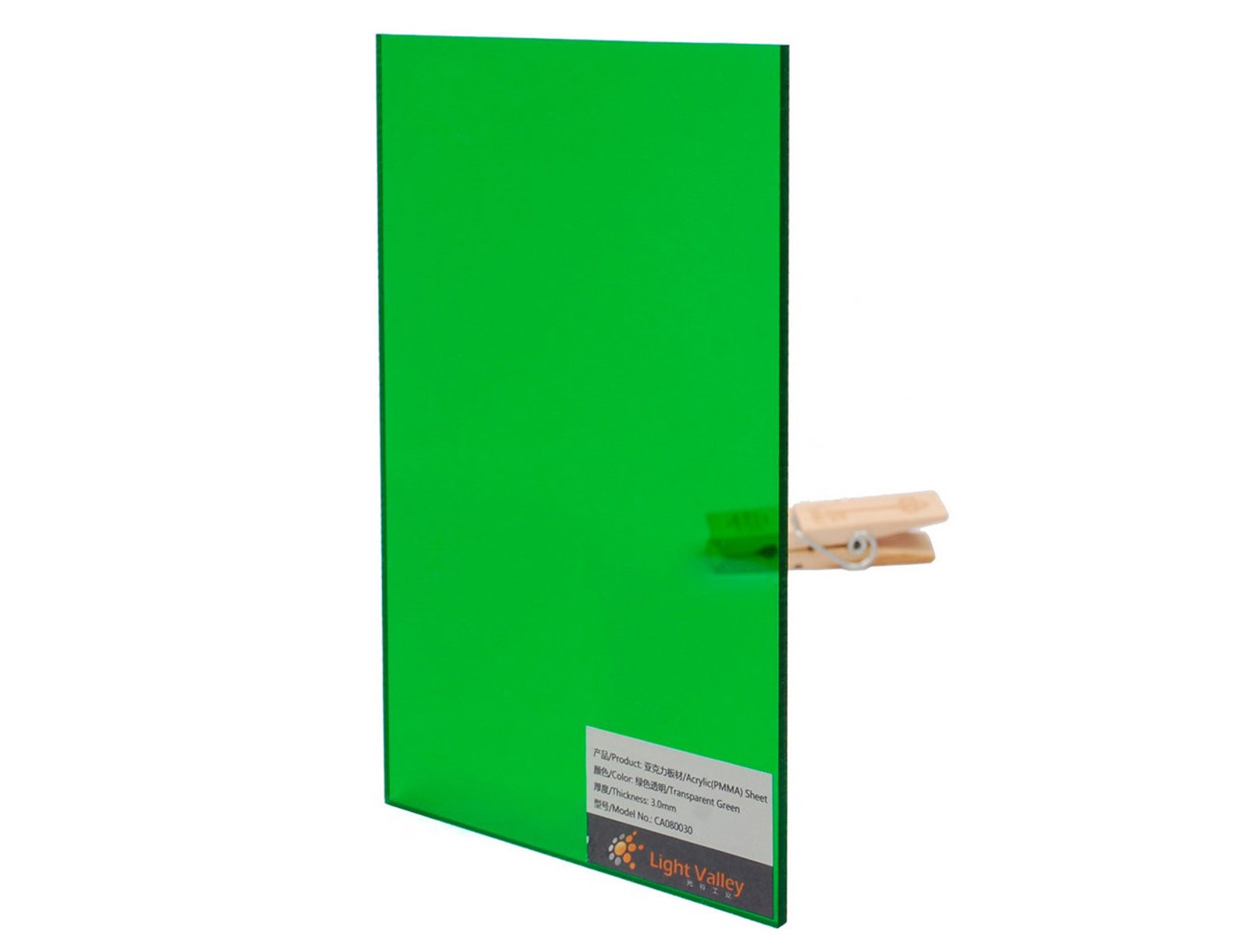 Acrylic (PMMA) Tinted Color Sheet, 3.0mm Thickness (.118") - Grass ...