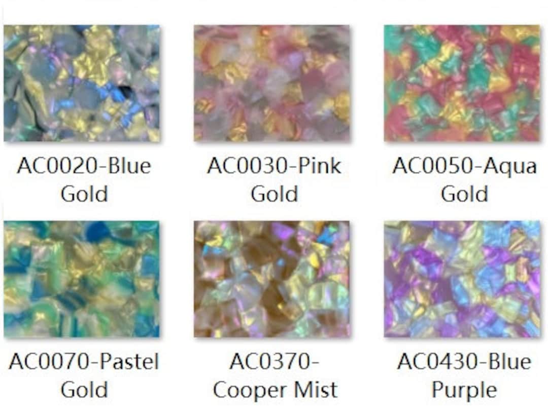 2-sided Cellulose Acetate Radiant Pearl Sheets, 2.5mm Thickness (1/10 ...