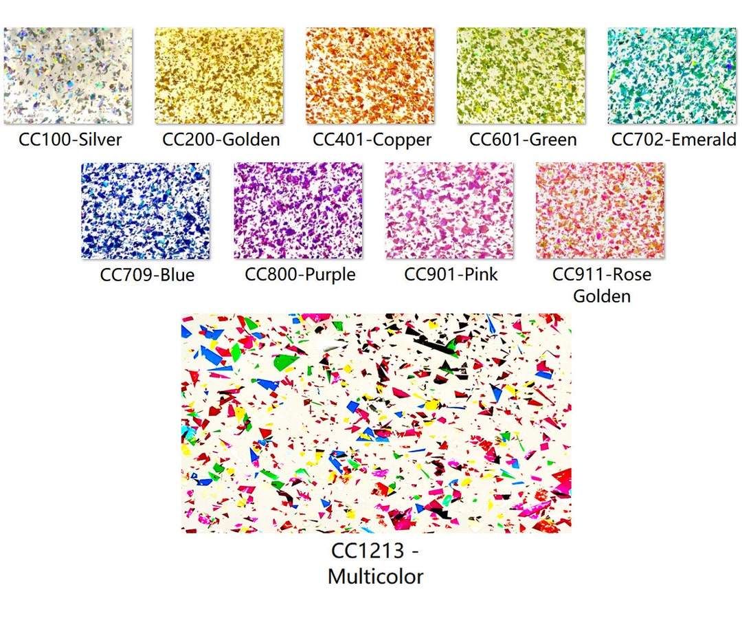 Acrylic (PMMA) 2-sided Crystal Chunky Glittering Sheets, 3.0mm ...