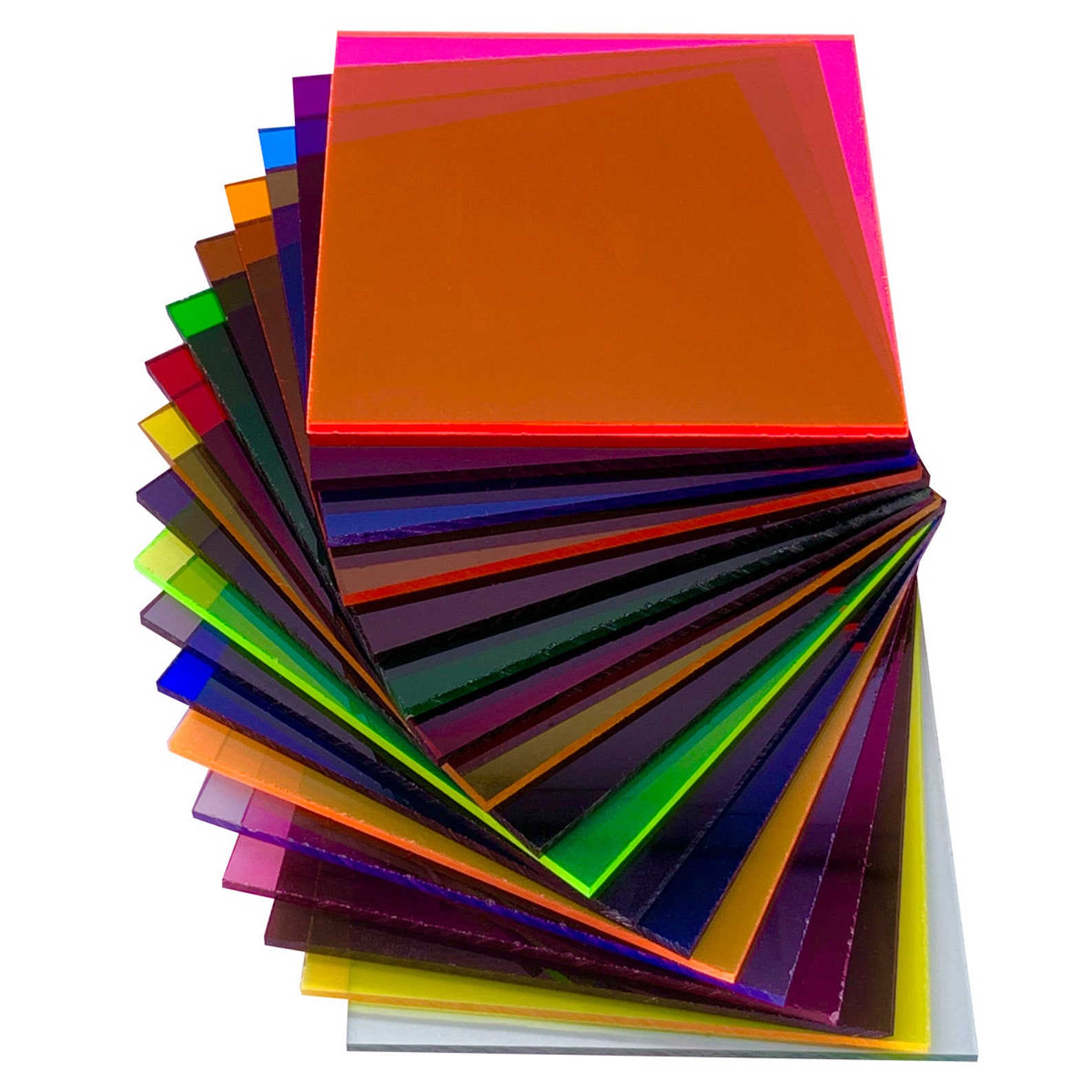 Acrylic (PMMA) Tinted Color Sheets, 3.0mm Thickness (.118"), 18 Colors ...