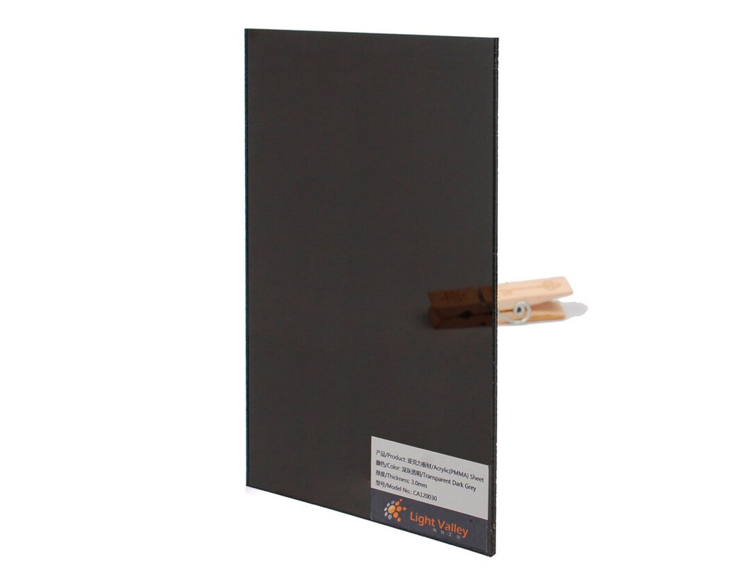 Acrylic (PMMA) Tinted Color Sheet, 3.0mm Thickness (.118") - Black (531 ...