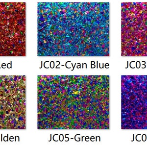 Full Sets of Acrylic (PMMA) Two-sided Chunky Glittering 4.0mm Sheets ...