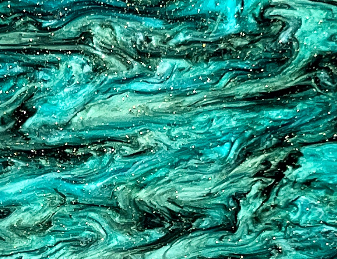 Acrylic (PMMA) Ripple Glittering Sheet, 3.0mm Thickness (.118") - Teal ...