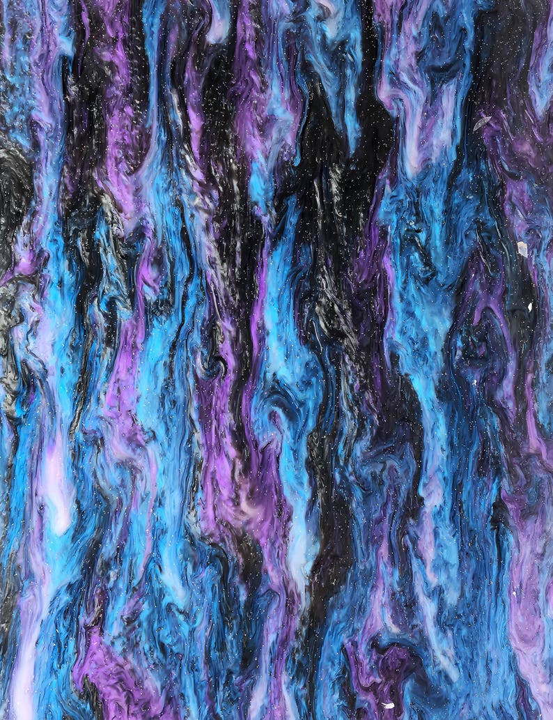 Ocean Blue Ripple Glitter Acrylic Sheet 3.0mm (0.118") | Sparkle PMMA ...