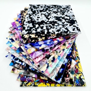 2-sided Cellulose Acetate Multicolor Sheets, 2.5mm Thickness (1/10 ...