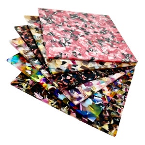 2-sided Cellulose Acetate Multicolor Sheet, 2.5mm Thickness (1/10 ...