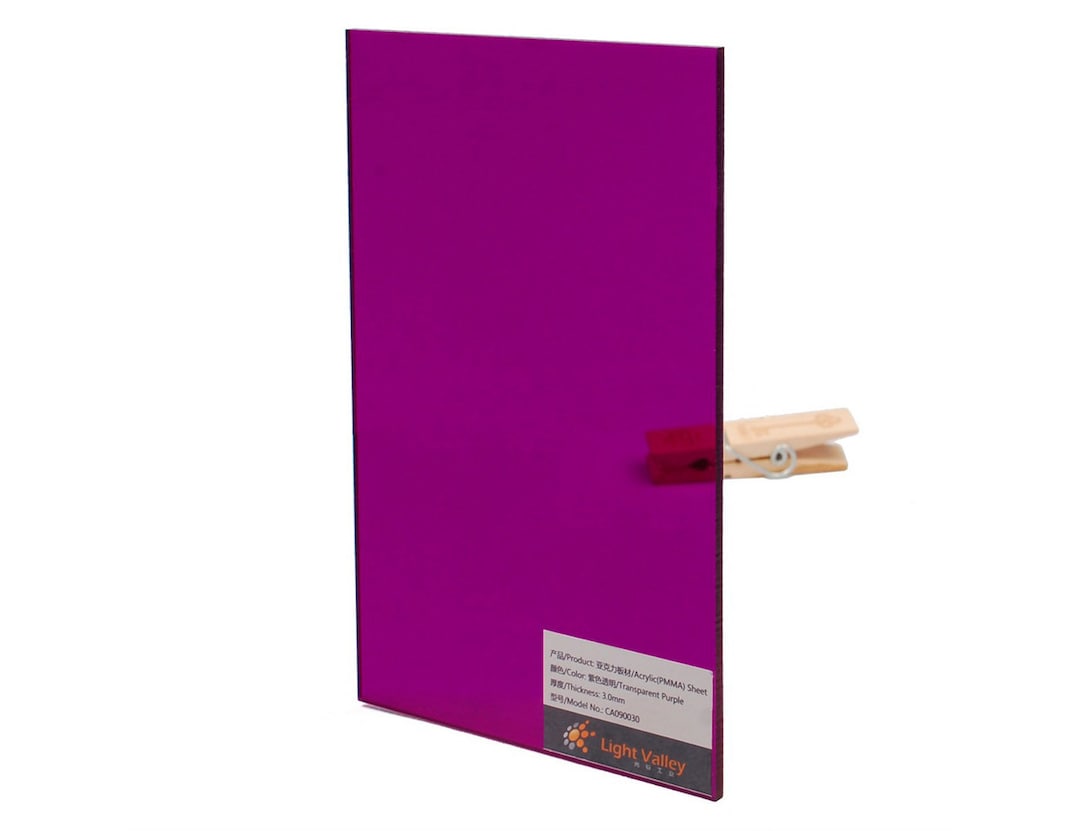 Acrylic PMMA Tinted Color Sheet, 3.0mm Thickness .118 Purple 373 - Etsy