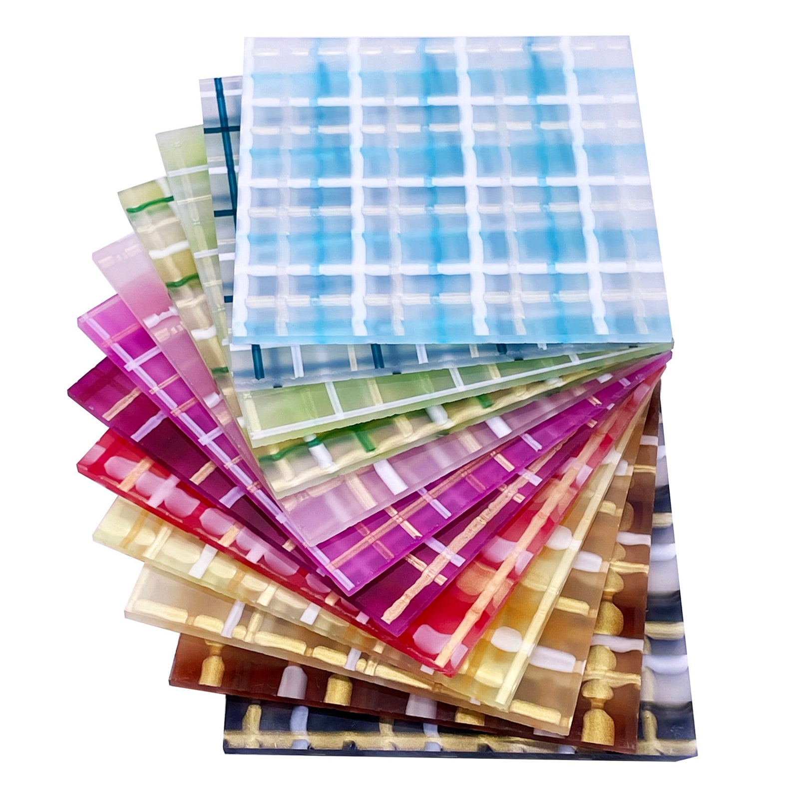 Acrylic PMMA Multi-colors Plaid Sheets 3.0mm Thickness | Etsy