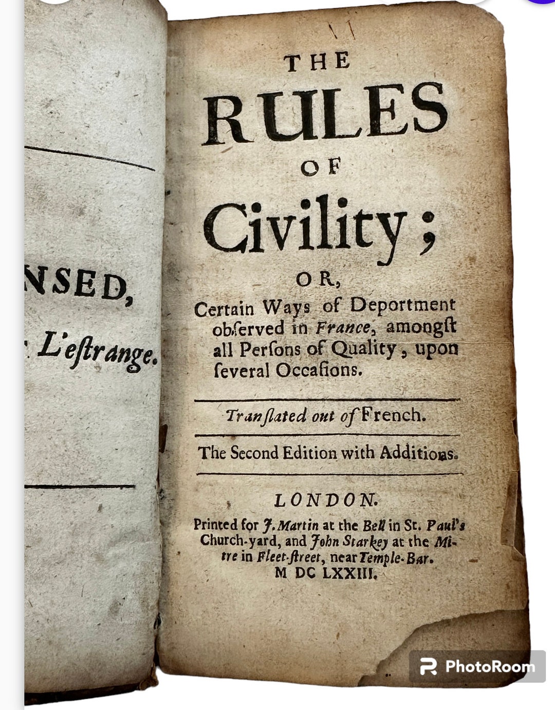 A Very Rare 1673 English Etiquette and Manners Book - Etsy