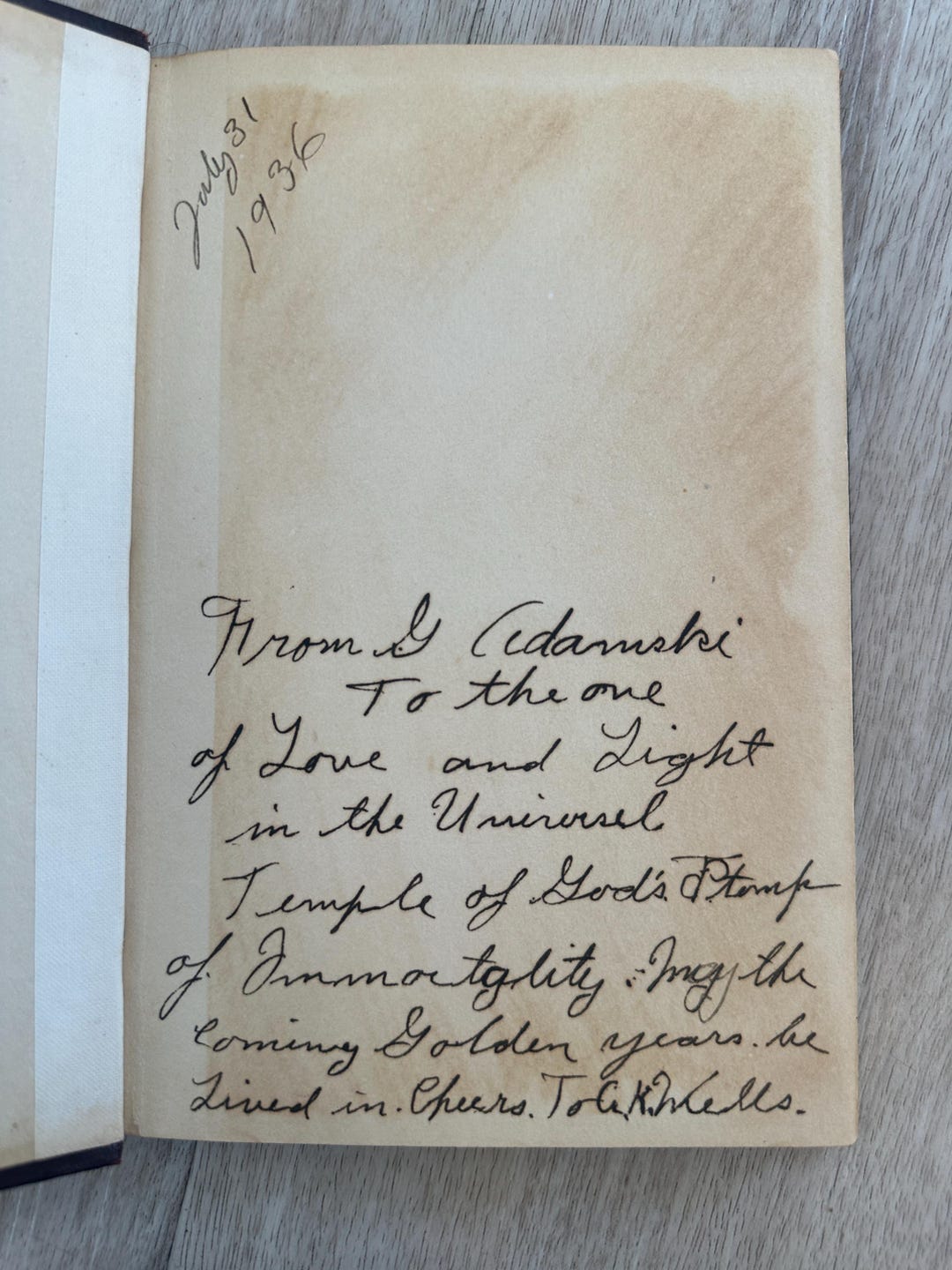 Inscribed GEORGE ADAMSKI Book - Etsy