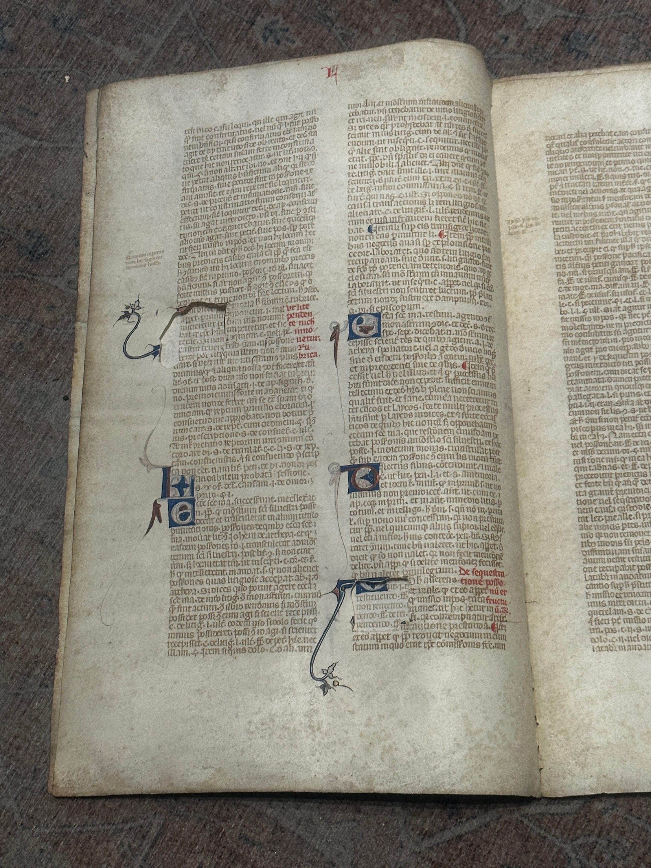 13th Century Illuminated Medieval Law Manuscript on Vellum ORIGINAL - Etsy