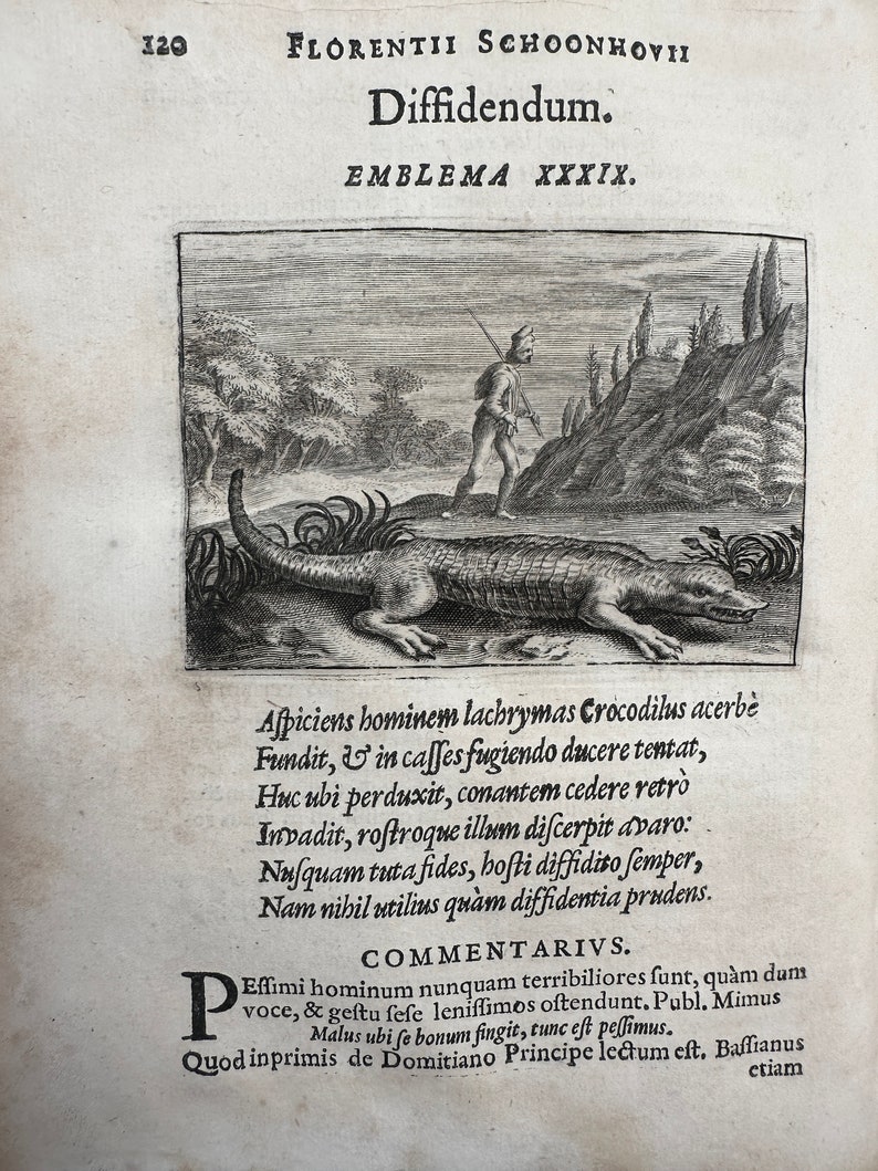 Rare 1618 EMBLEM BOOK With 74 Emblematical Illustrations by Crispijn De ...