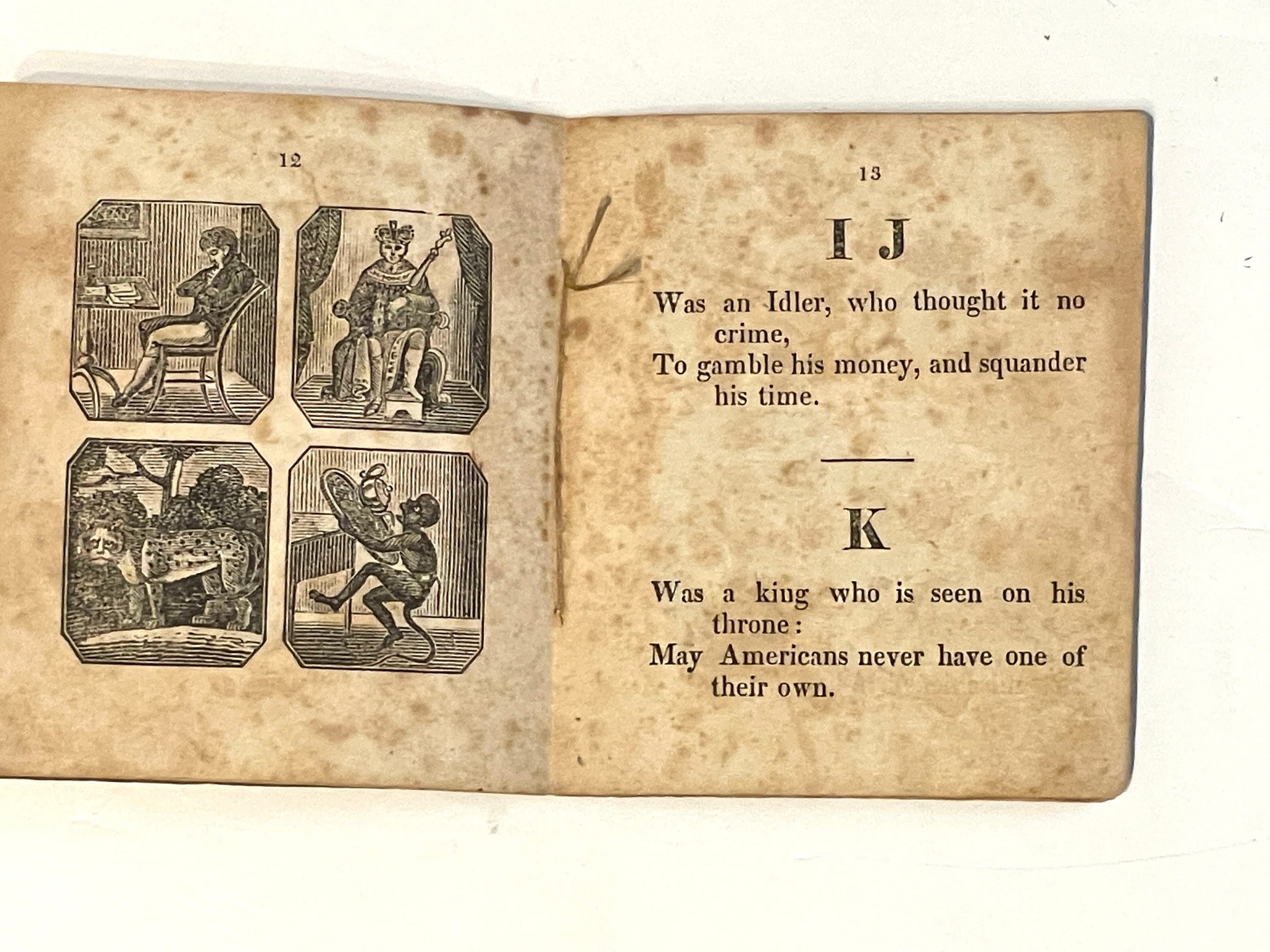 1826 Very Rare Illustrated American Children's Book ABC Book. Charming ...