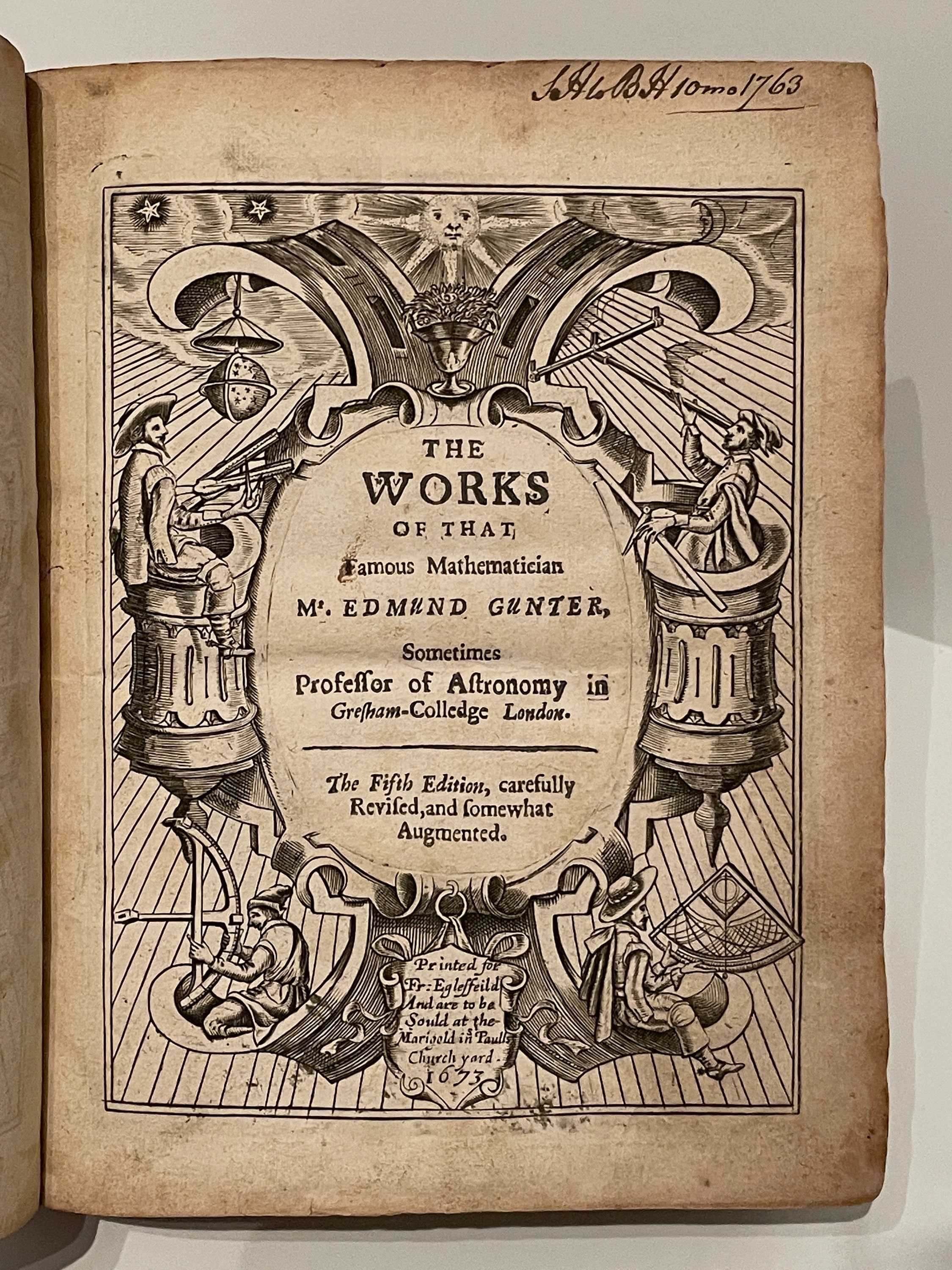 1673: Important for 17th Century Navigation. Rare Book on Slide-rules ...