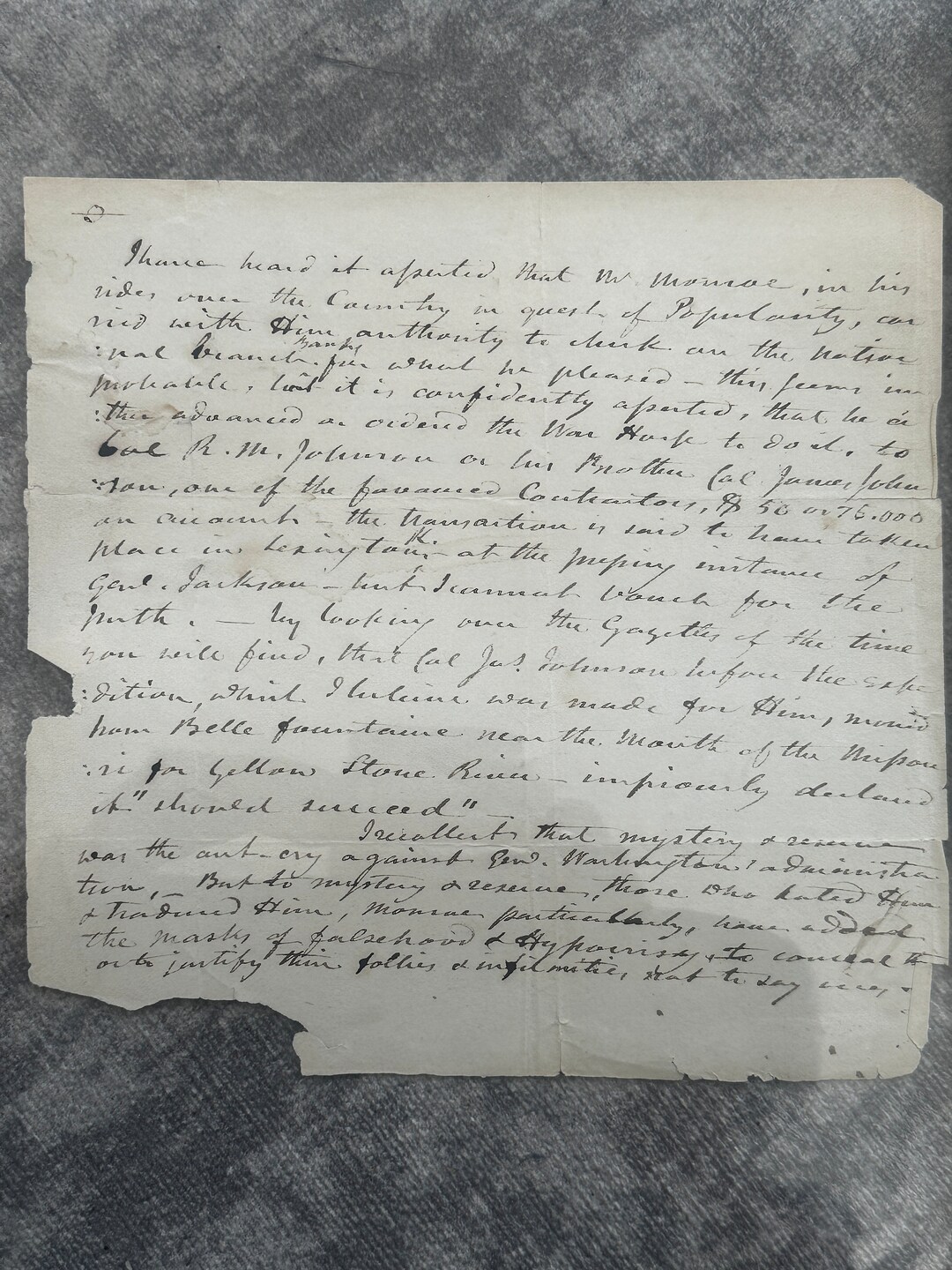 C. 1816 Manuscript of an American Secret Agent - RARE & FASCINATING ...
