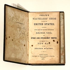 Rare 1847 United States Guide With the Large Colored MAP That Extends ...
