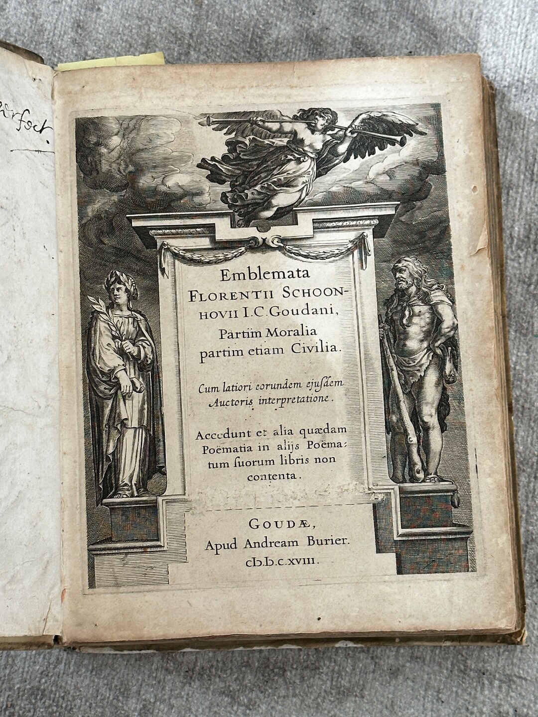 Rare 1618 EMBLEM BOOK With 74 Emblematical Illustrations by Crispijn De ...