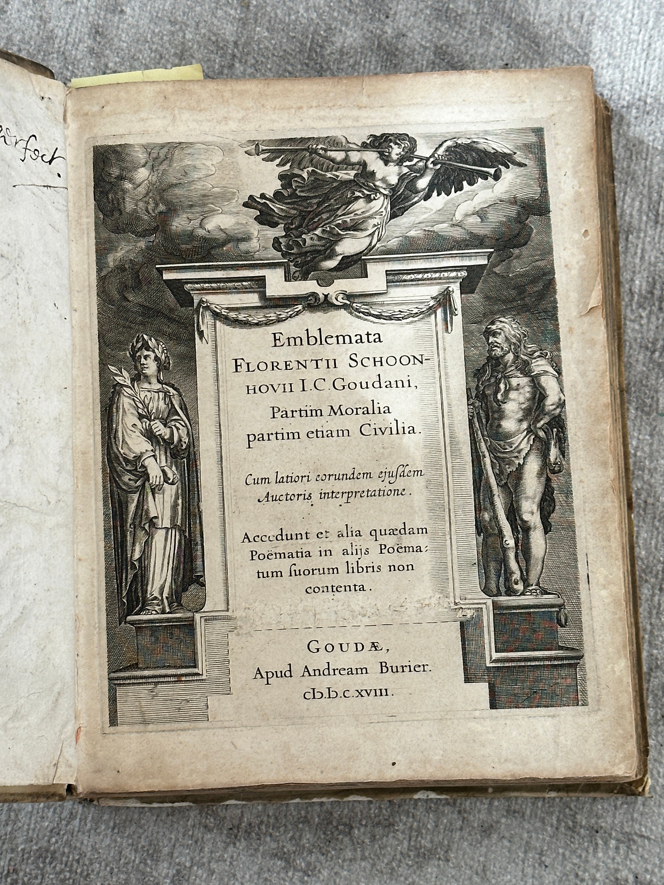 Rare 1618 EMBLEM BOOK With 74 Emblematical Illustrations by Crispijn De ...