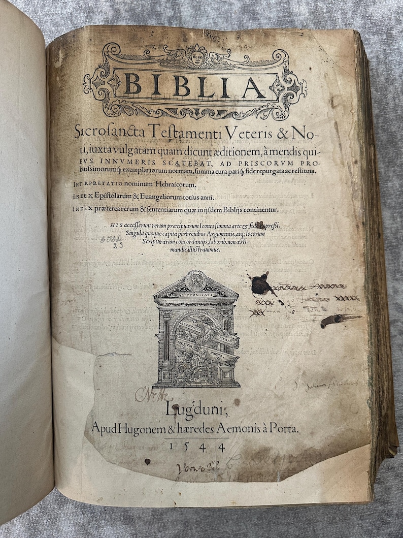Rare 1544 Latin Bible With Holbein Woodcuts - Etsy