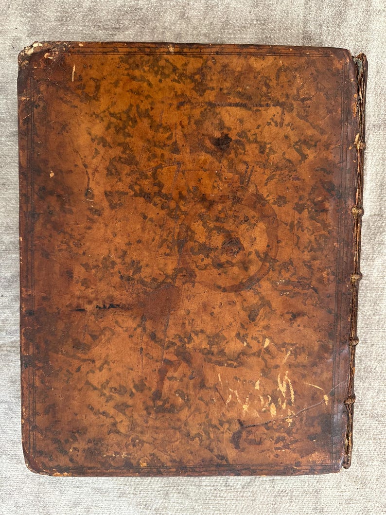 Rare 18th Century French Euclid Geometry — Illustrated & Bound in Gilt ...