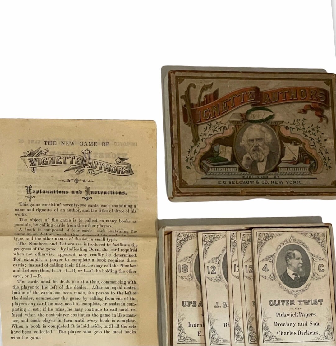 1874 Very Rare American BOOK Card Game - Etsy