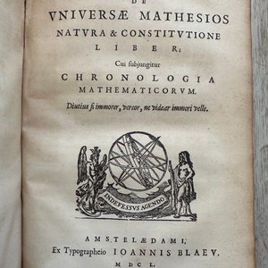 Printed 1650: First Printed History of Mathematics. - Etsy
