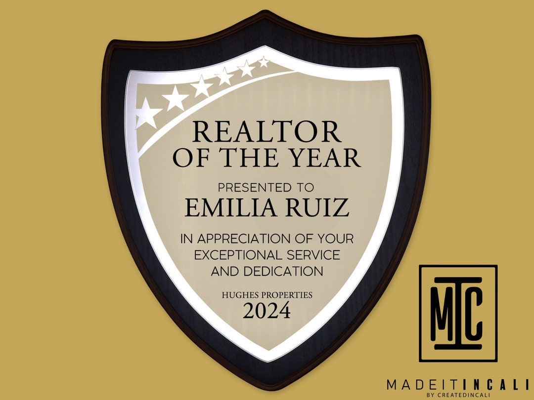 Realtor Gift - Custom Plaque - Wooden Award - Closing Gift ...