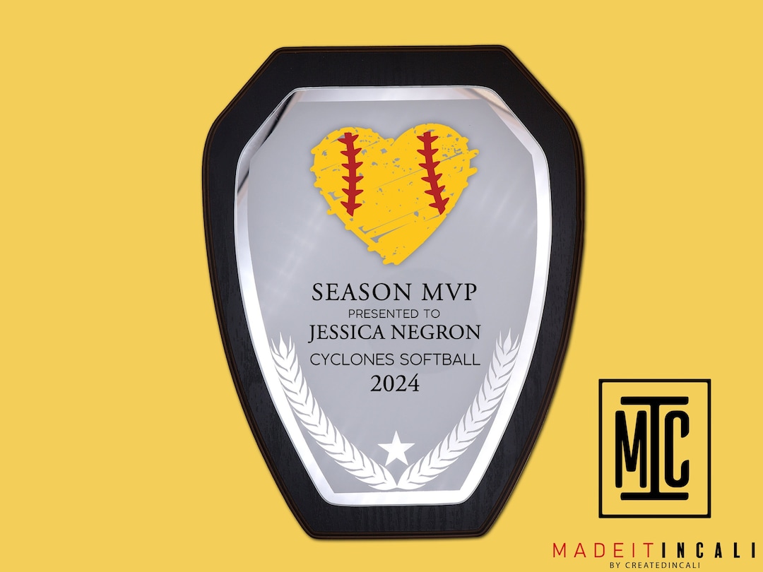 Custom Softball Award, Custom Baseball Award, Custom Sports Plaque ...