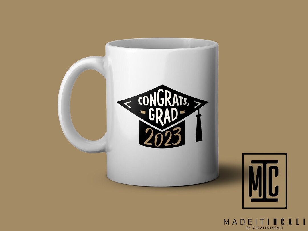 Congrats Grad 2023 Coffee Mug, Graduation Gift, Graduation Mug, 2023 ...