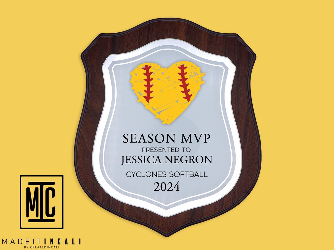 Custom Softball Award, Custom Baseball Award, Team Recognition Plaque ...