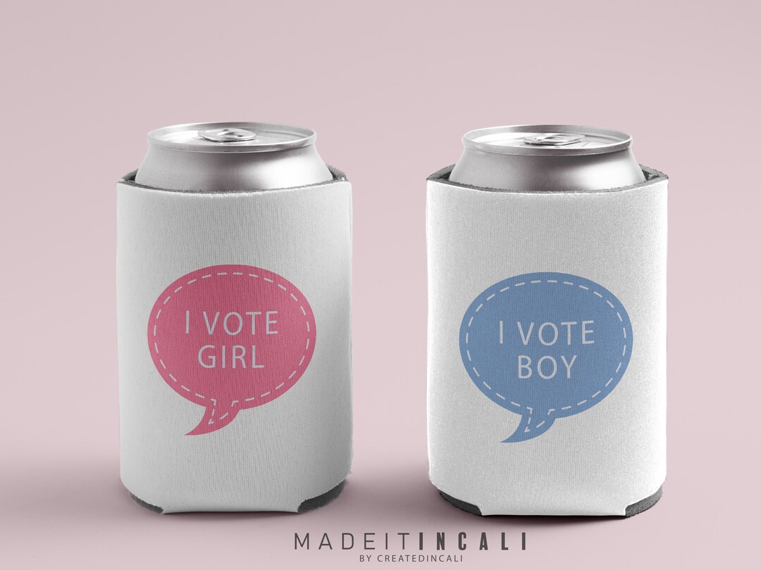 Gender Reveal Can Coolers, Team Boy Team Girl, Baby Shower Favors ...