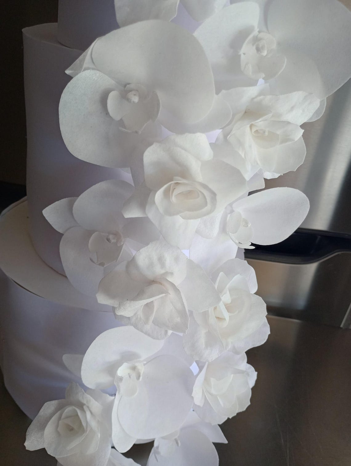 Wedding Cake Topper White Floral Cake Decoration, Cake Topper Flowers ...