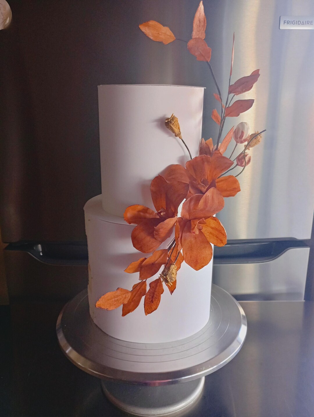 Terracotta + Rust Cake Flowers Wafer Paper Flowers, DIY/ Wedding ...