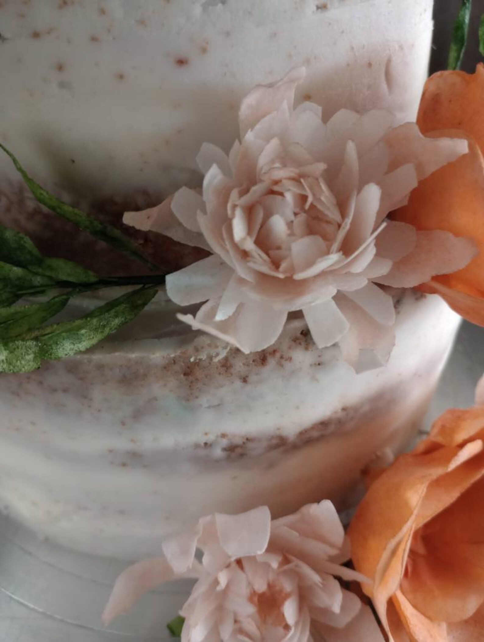 Wedding Cake Terra-cotta Floral Decor Boho Terracotta Wafer Paper ...