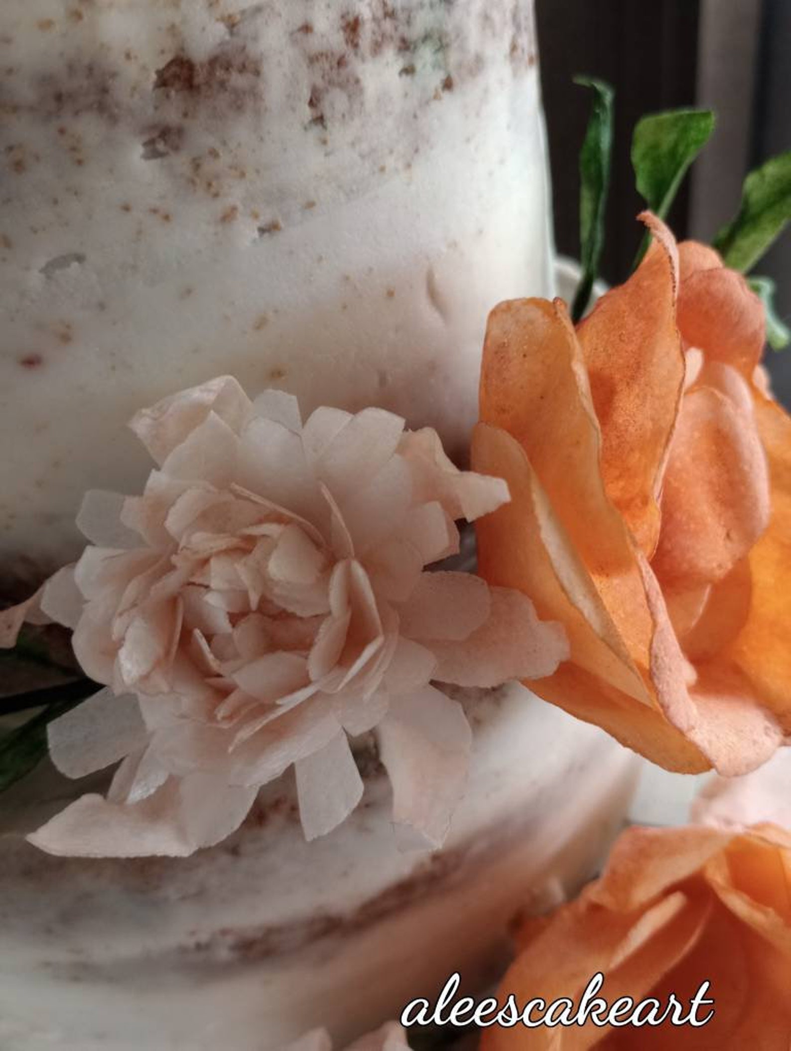 Wedding Cake Terra-cotta Floral Decor Boho Terracotta Wafer Paper ...