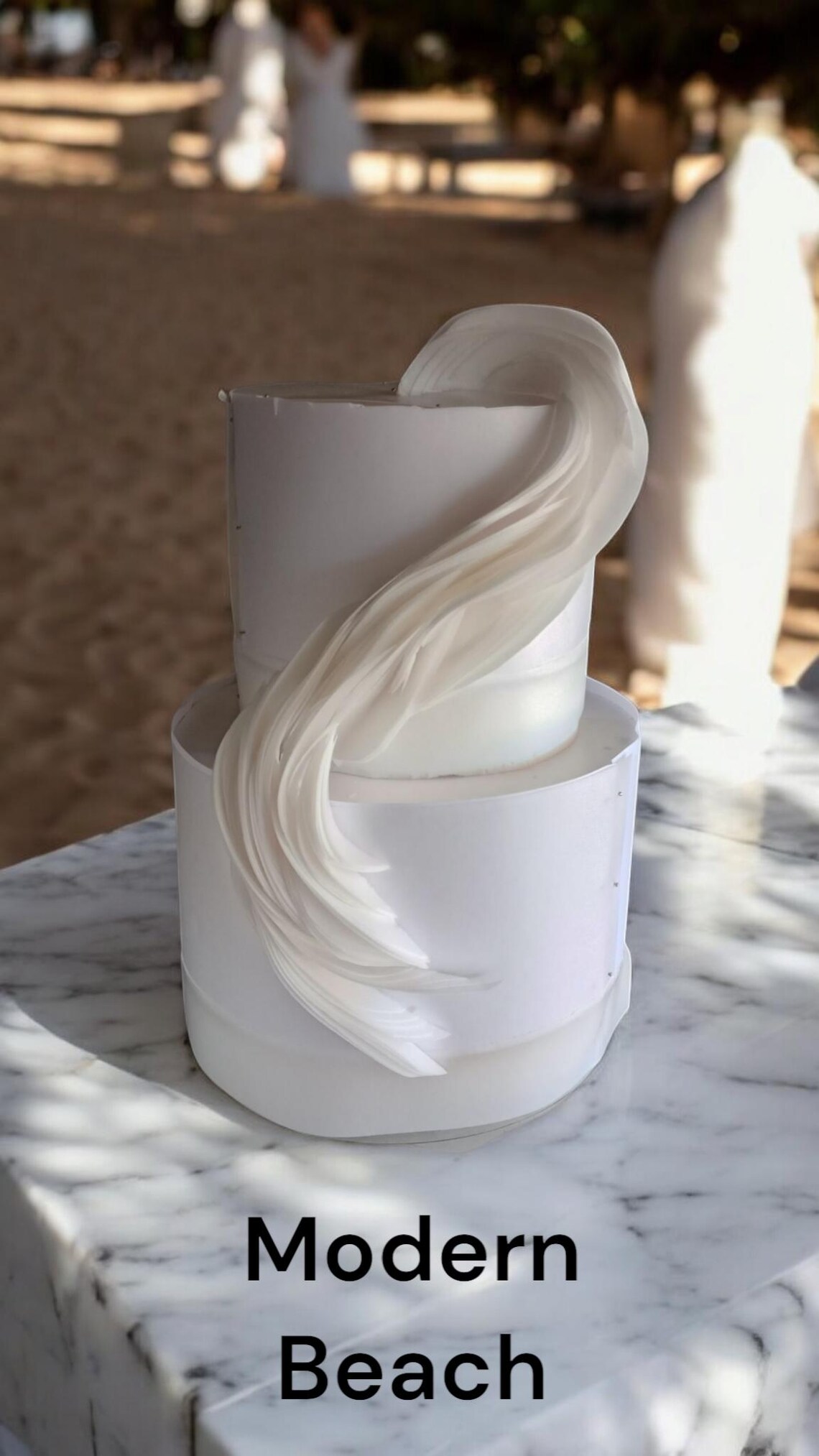 Modern Wafer Paper Decoration Waterfall Cascade Fashion Wedding Cake ...