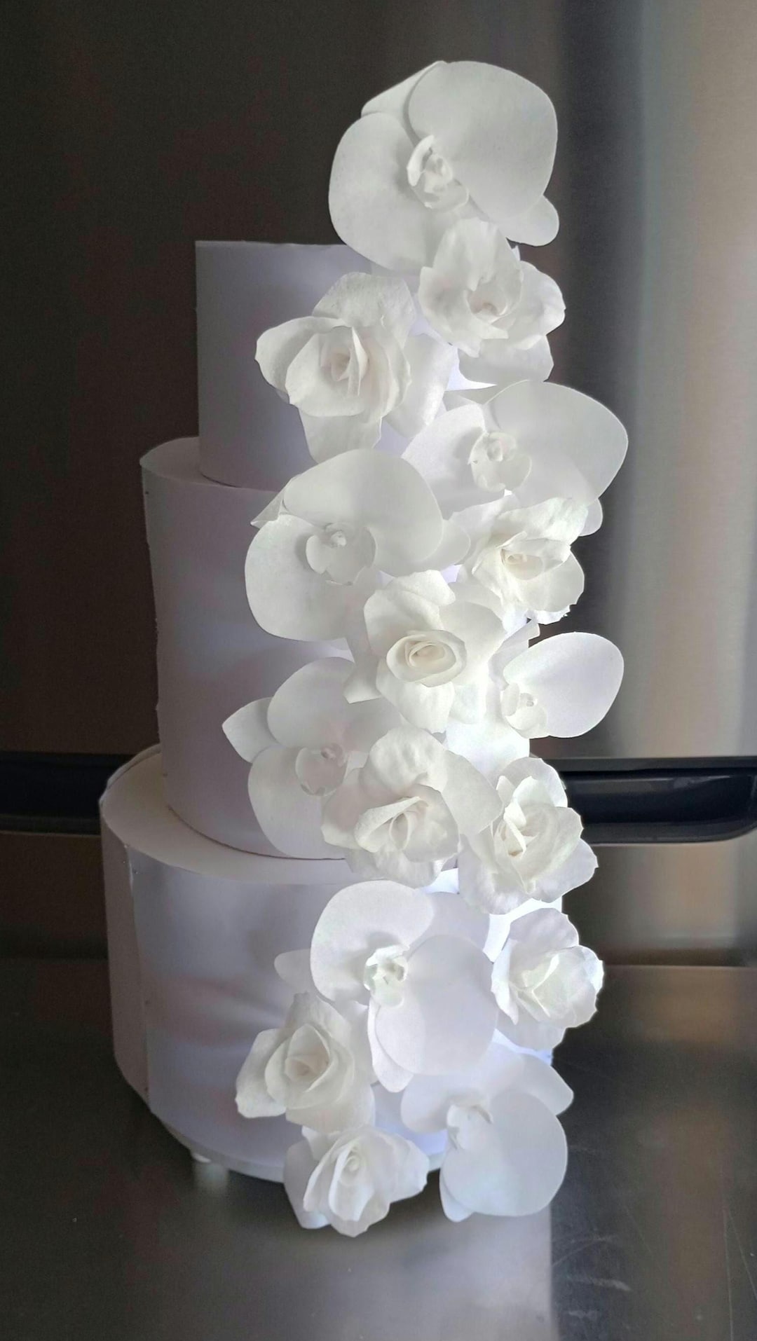 Wedding Cake Topper White Floral Cake Decoration, Cake Topper Flowers ...