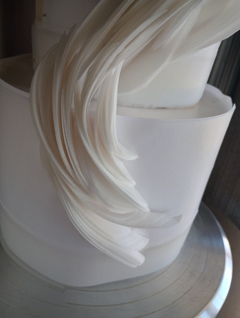 Modern Wafer Paper Decoration Waterfall Cascade Fashion Wedding Cake ...