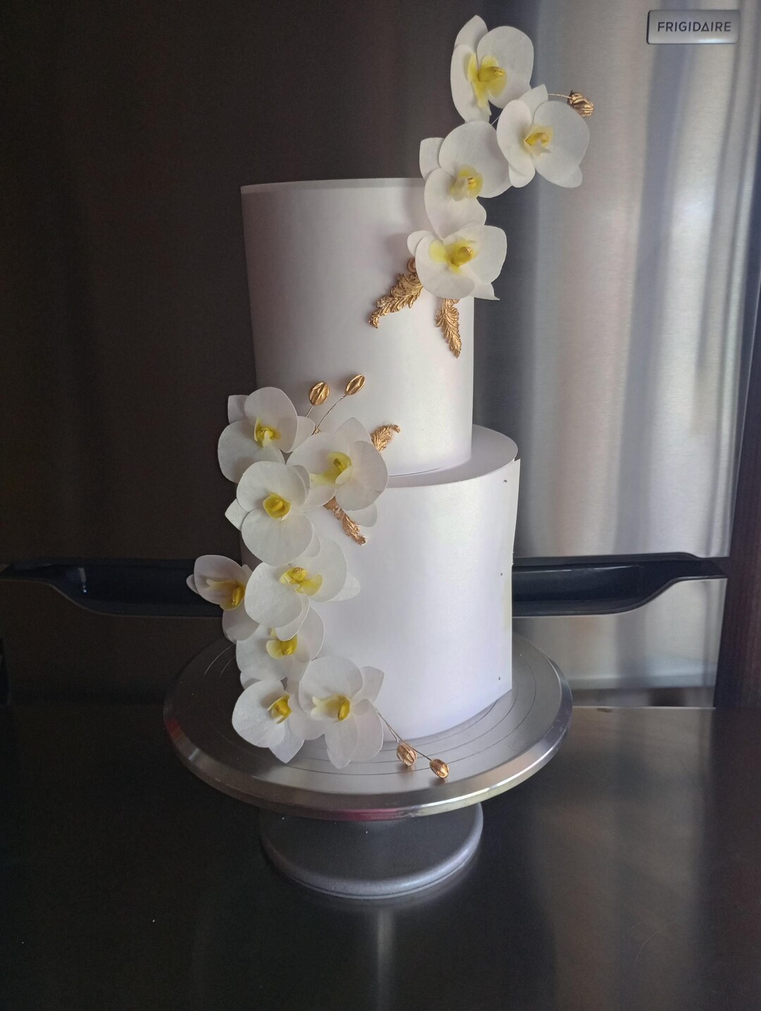 Lemon Yellow Flowers Wedding Cake Topper 12 Small Wafer Paper Orchids ...