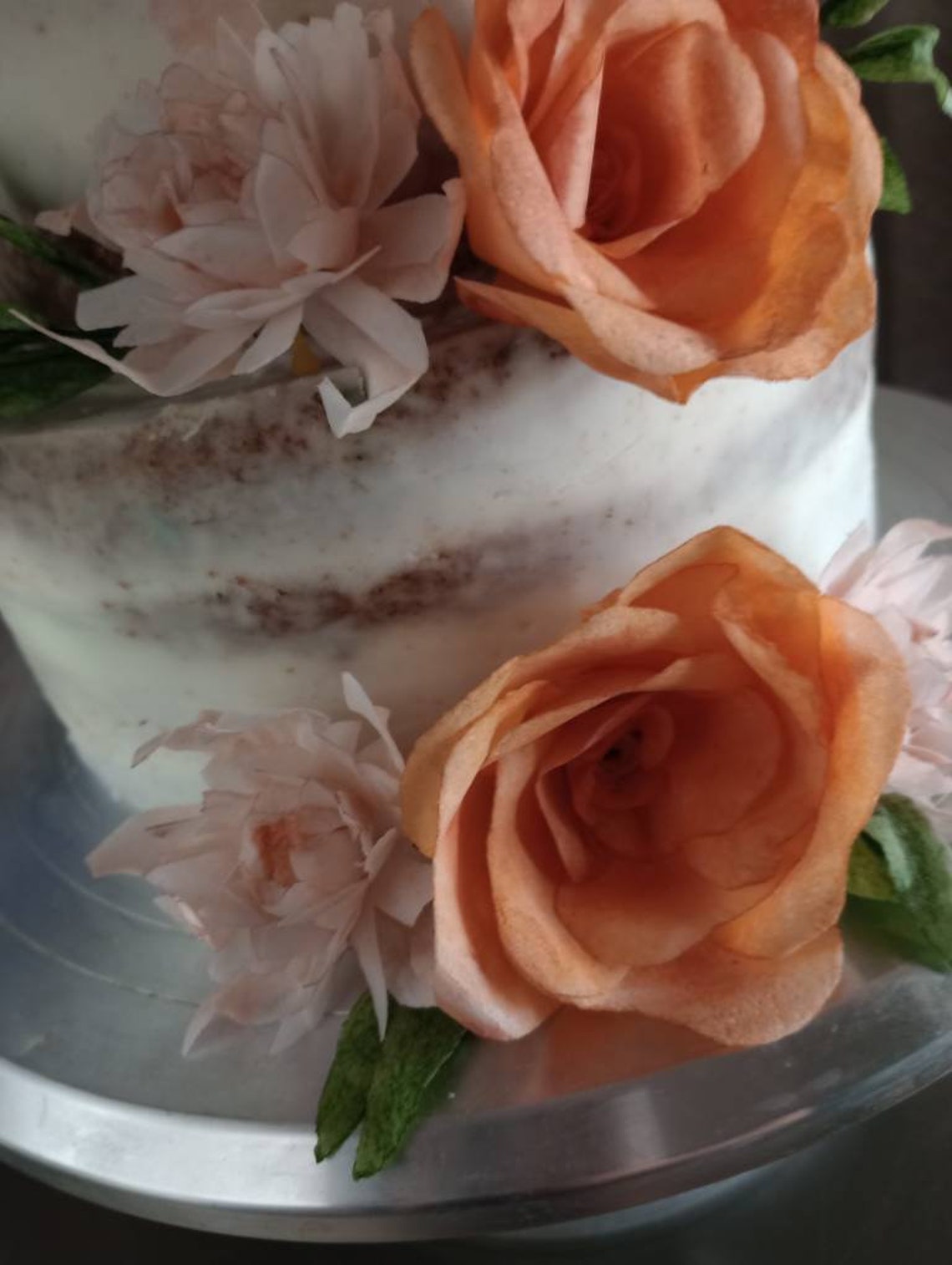 Wedding Cake Terra-cotta Floral Decor Boho Terracotta Wafer - Etsy