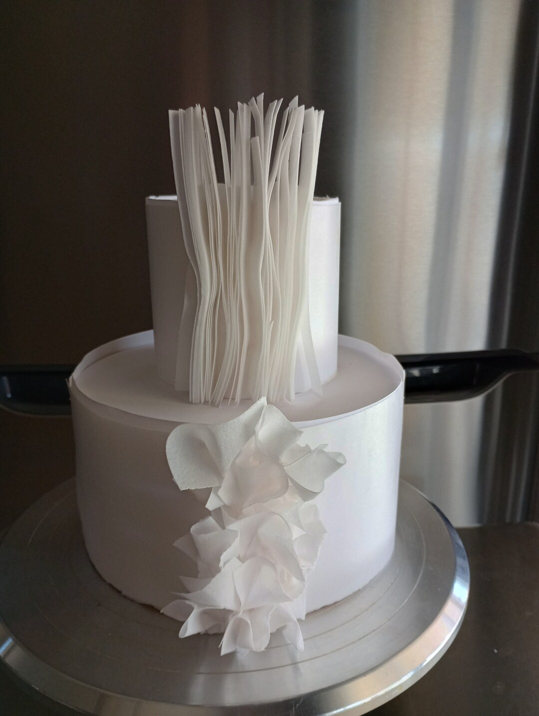 Wafer Paper Decorations Textures Ruffled Look 2 Tiers 4 & 8 Inch Other ...