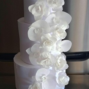 Wedding Cake Topper White Floral Cake Decoration, Cake Topper Flowers ...