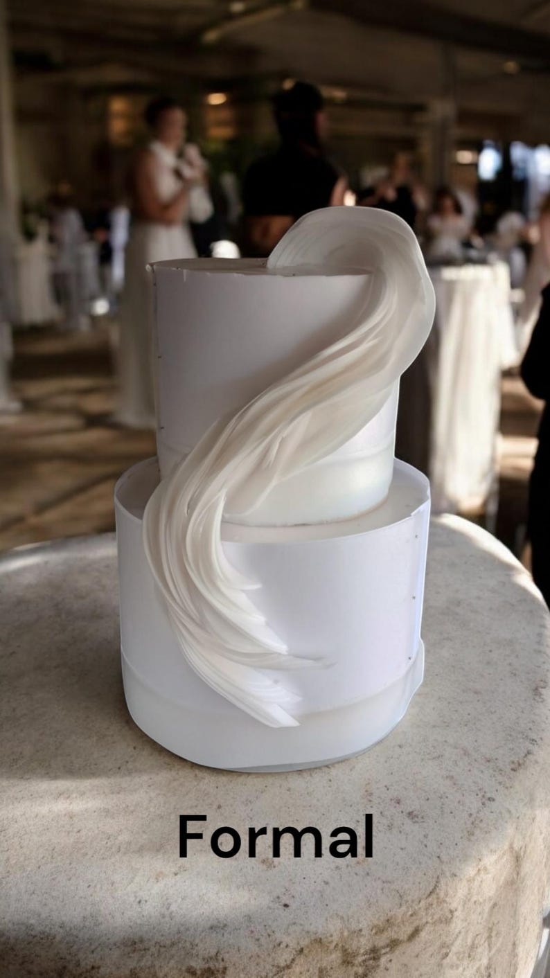 Modern Wafer Paper Decoration Waterfall Cascade Fashion Wedding Cake ...