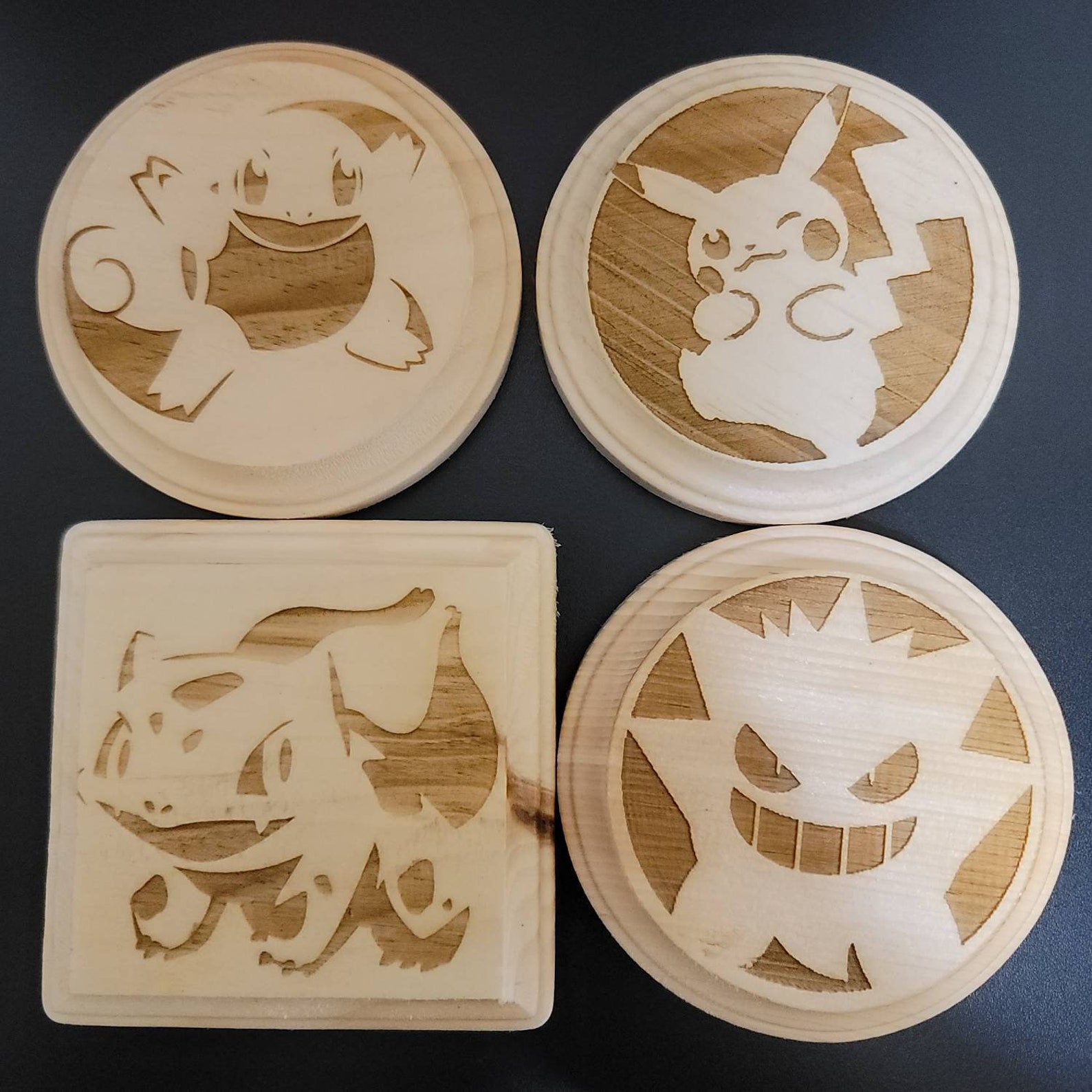 Wood Pokemon Coasters | Etsy