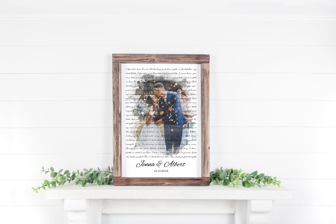 Custom Wedding Song Lyrics Art, First Dance Song Lyrics, Personalized ...