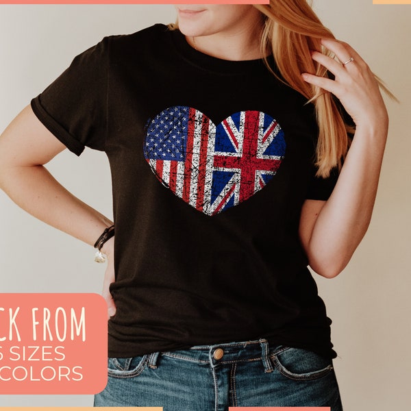 Us Uk Flag Shirt - Etsy